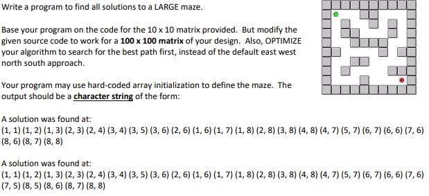 Write a program to find all solutions to a LARGE | Chegg.com