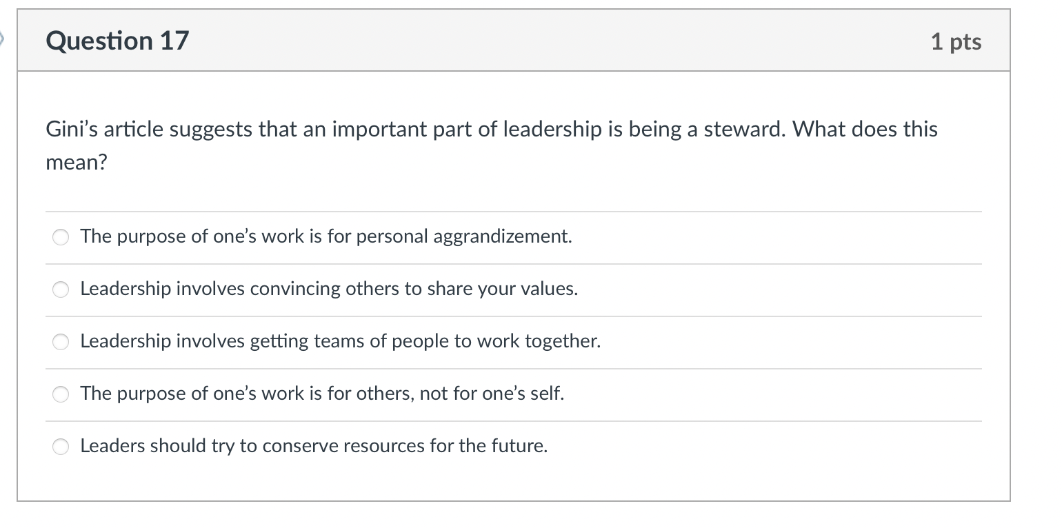 Solved Gini's article suggests that an important part of | Chegg.com
