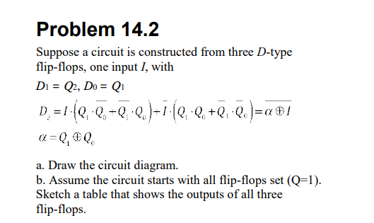 Solved Suppose a circuit is constructed from three D-type | Chegg.com