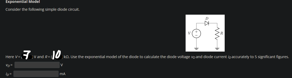 Solved Consider the following simple diode circuit. 7 vara | Chegg.com