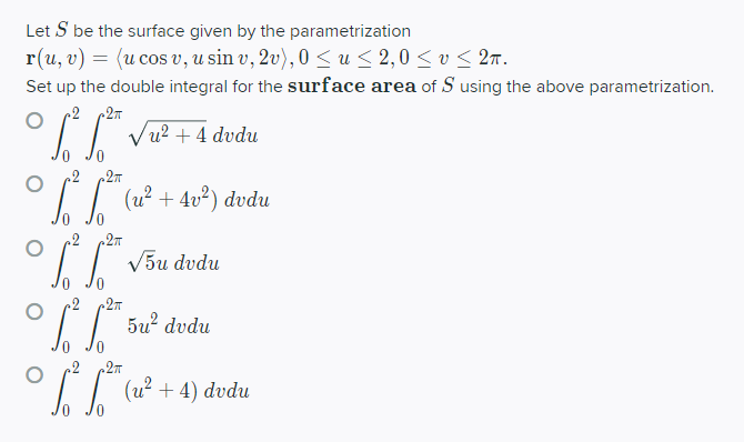 Solved Let S be the surface given by the parametrization | Chegg.com