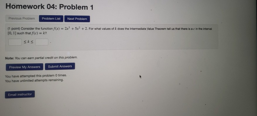 Solved Homework 04: Problem 1 Previous Problem Problem List | Chegg.com