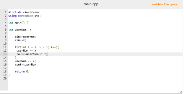 Solved #include using namespace std; int mainC) \{ int | Chegg.com