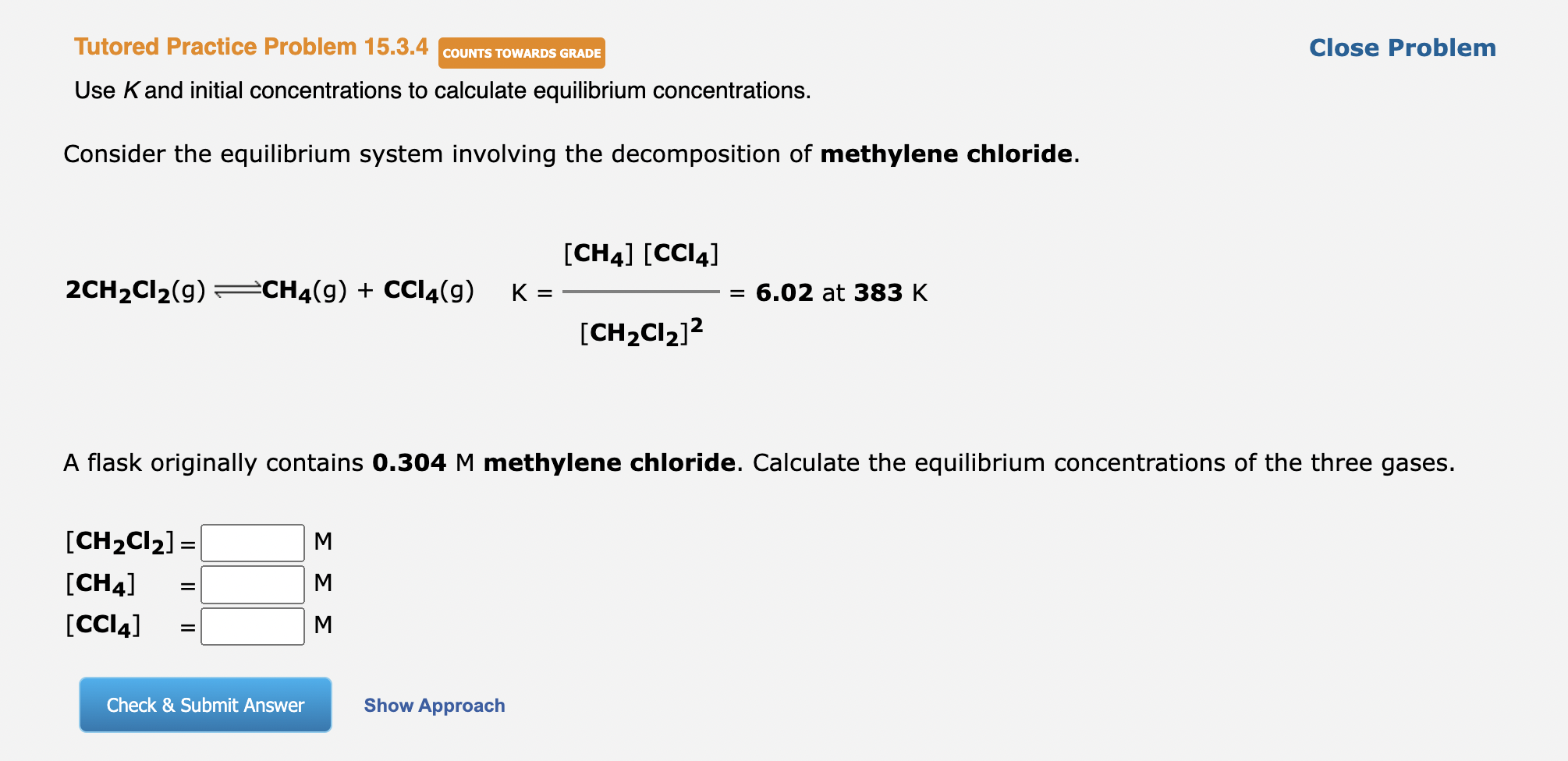 Solved Use K and initial concentrations to calculate | Chegg.com