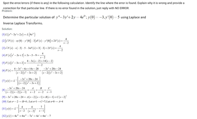 Solved Spot the error/errors (if there is any) in the | Chegg.com