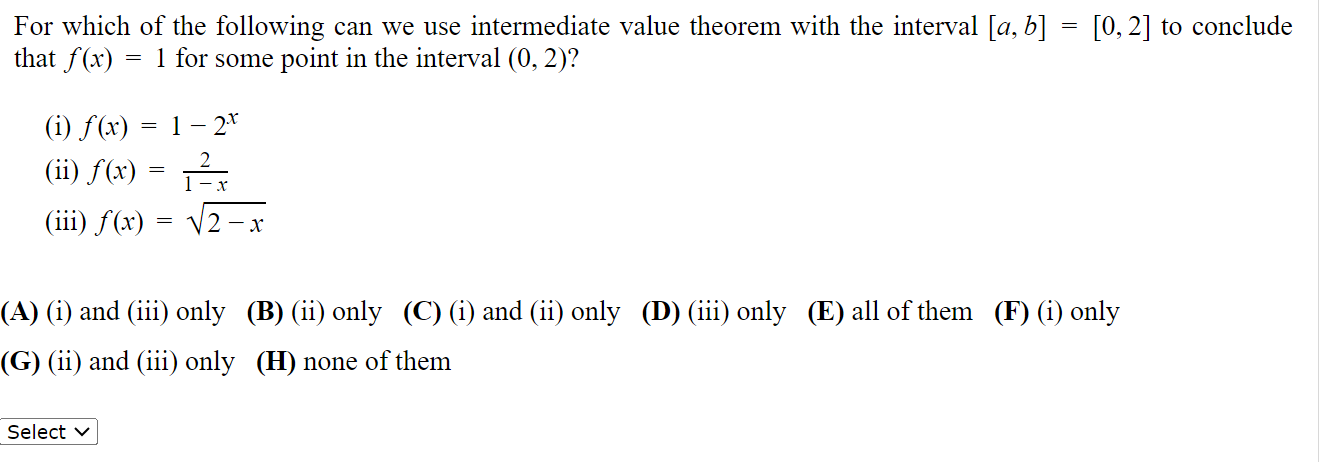 Solved For which of the following can we use intermediate | Chegg.com
