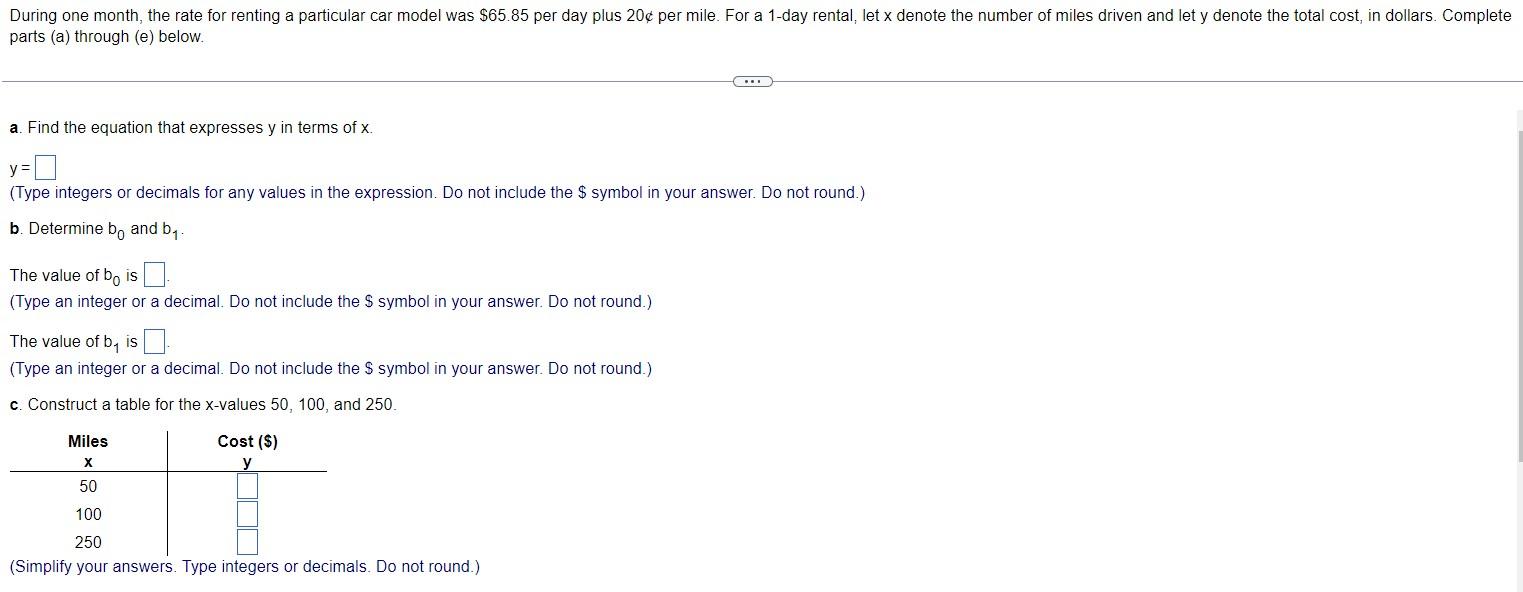 a. Find the equation that expresses y in terms of x. | Chegg.com