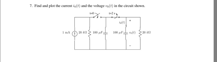 Solved Find and plot the current i_0(t) and the voltage | Chegg.com