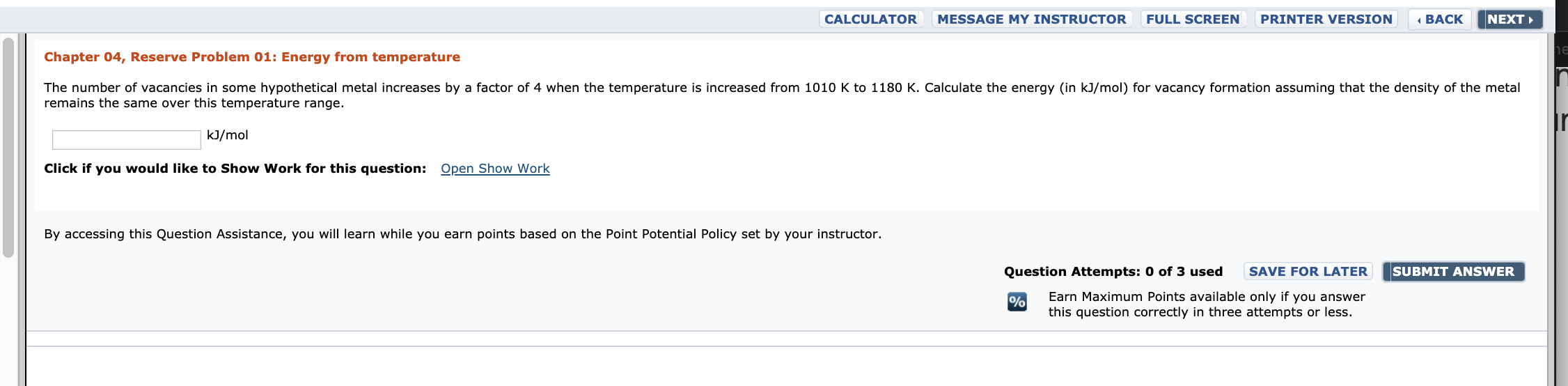 Solved CALCULATOR MESSAGE MY INSTRUCTOR FULL SCREEN PRINTER | Chegg.com