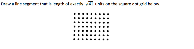 Solved Draw a line segment that is length of exactly v41 | Chegg.com
