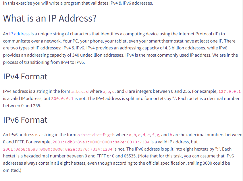Solved An IP address is a unique string of characters that | Chegg.com