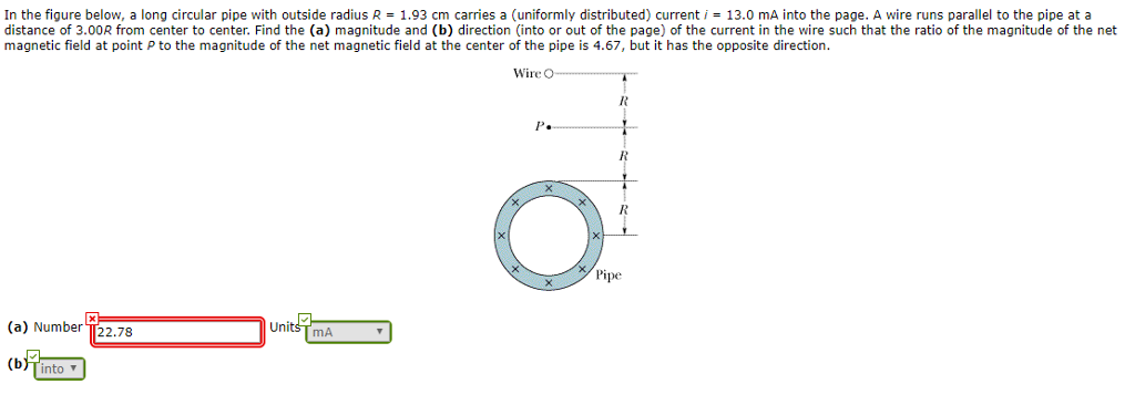 Solved In the figure below, a long circular pipe with | Chegg.com