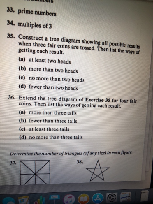Solved 33. prime numbers 34. multiples of 3 35. Construct a | Chegg.com