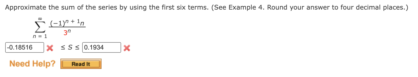 Solved Approximate the sum of the series by using the first | Chegg.com