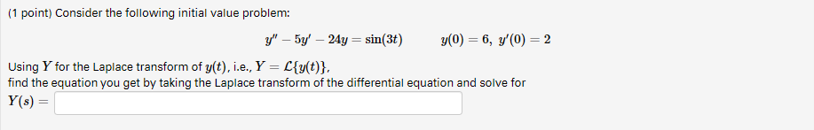 Solved Consider the following initial value | Chegg.com