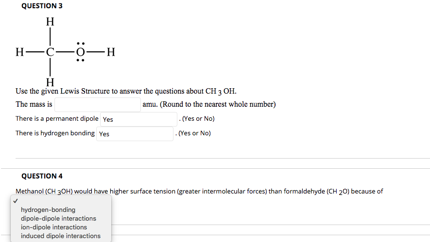 Solved QUESTION 3 Use the given Lewis Structure to answer | Chegg.com