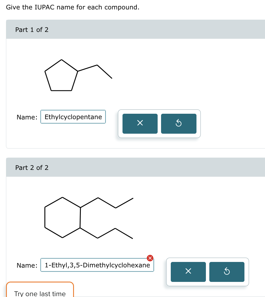 Give the IUPAC name for each compound.Part 2 ﻿of | Chegg.com