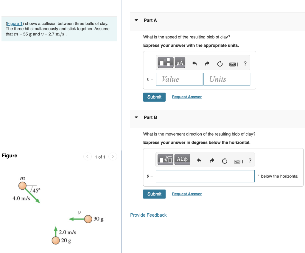 Solved (Figure 1) shows a collision between three balls of | Chegg.com