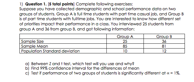 Solved 1) Question 1. [5 total points] Complete following | Chegg.com