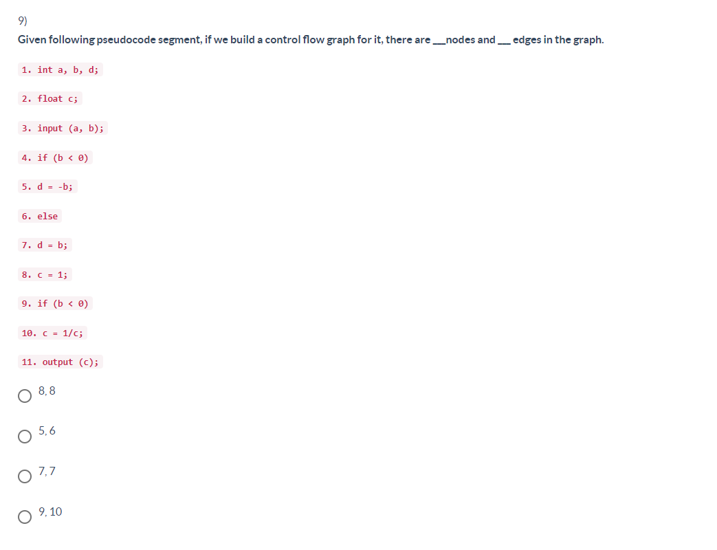 Given Following Pseudo Code Segment If We Build A 7033
