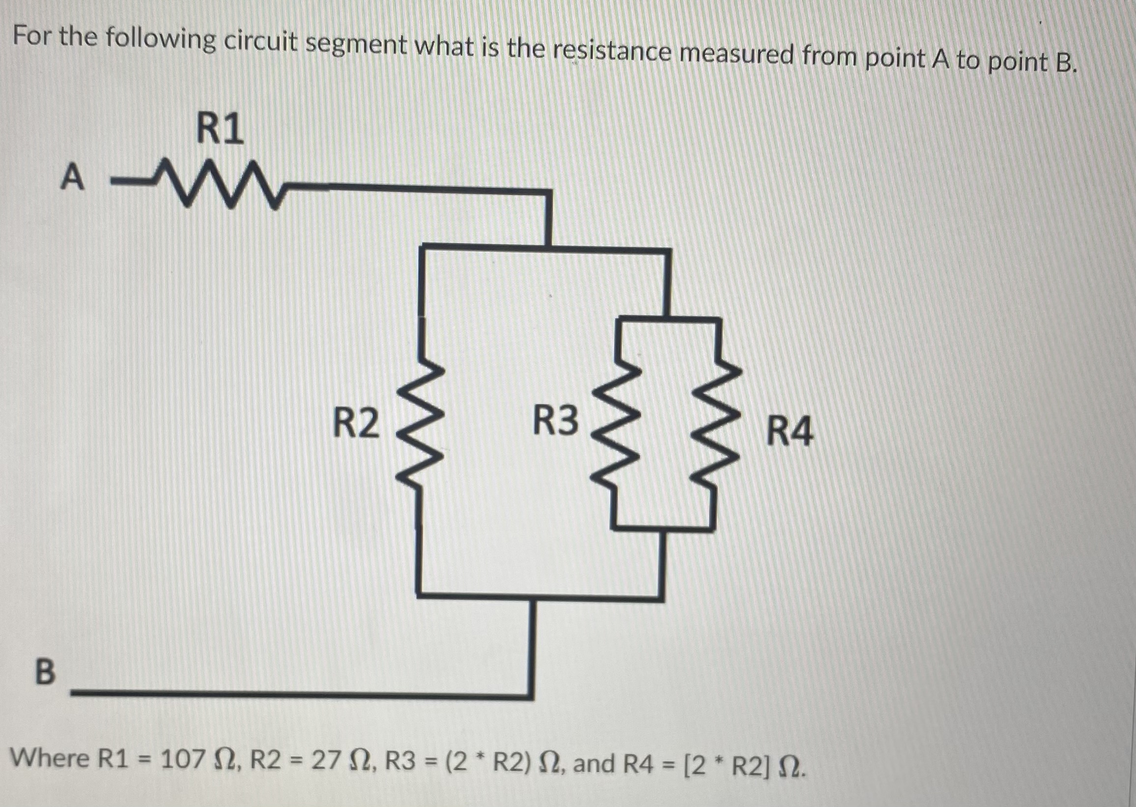 For the following circuit segment what is the | Chegg.com