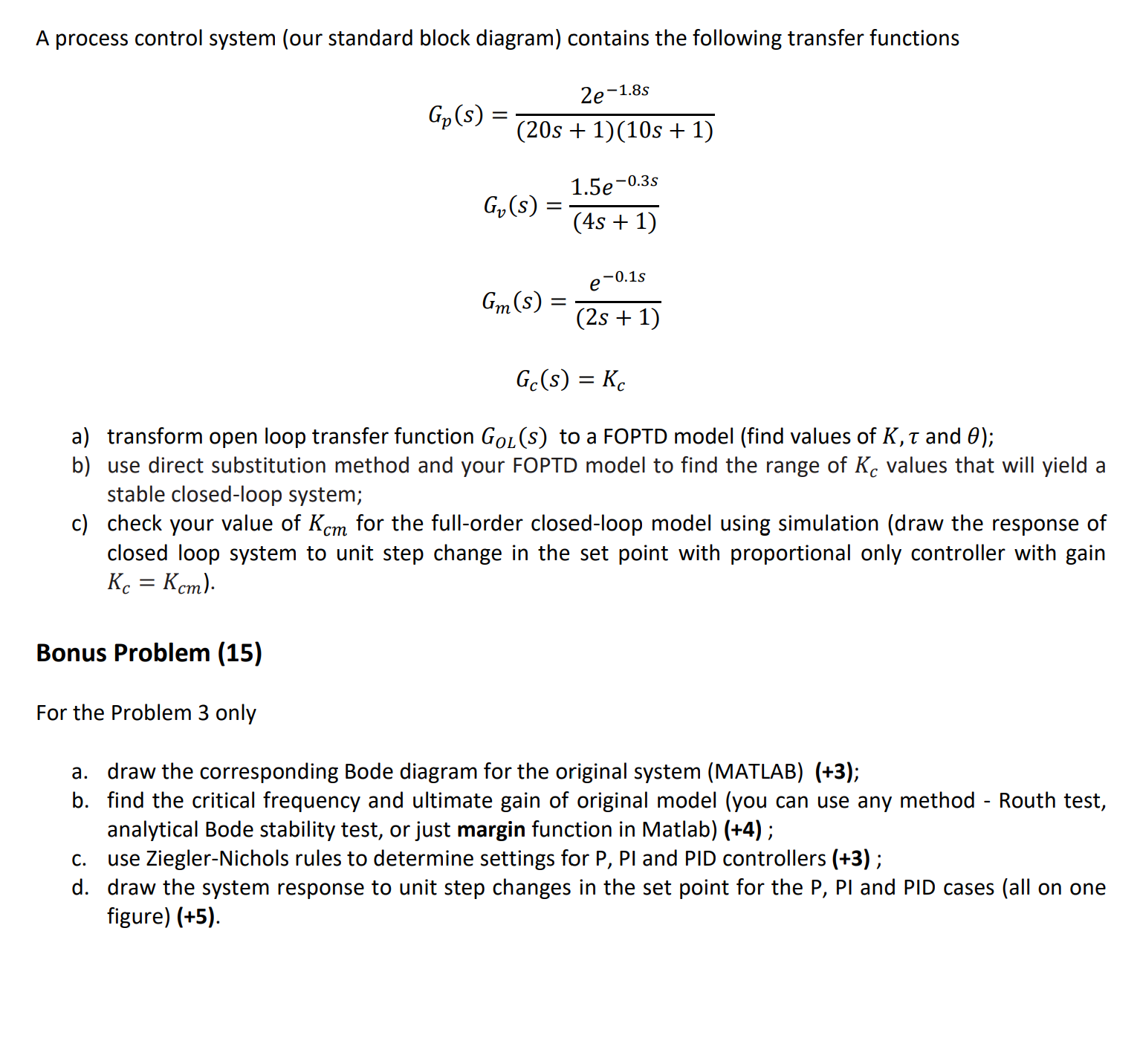 A process control system (our standard block diagram) | Chegg.com