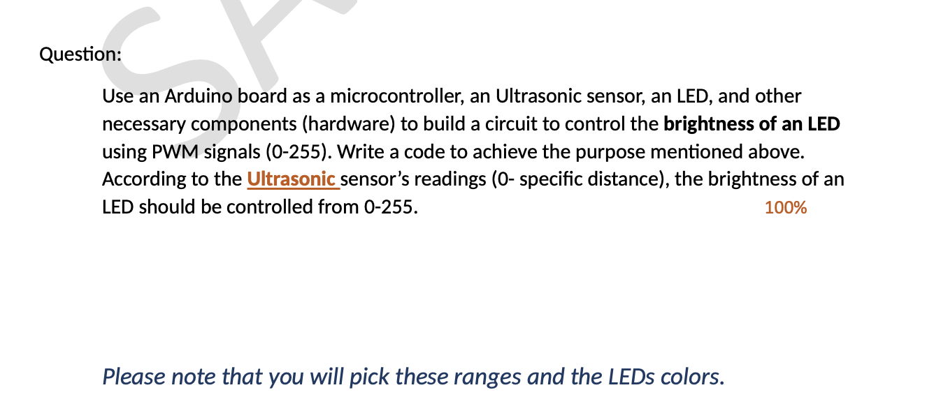 Solved Use an Arduino board as a microcontroller, an | Chegg.com