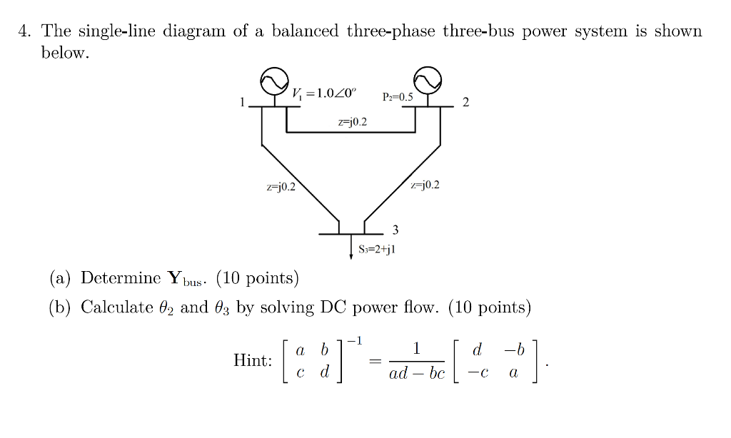 Solved 4. The single-line diagram of a balanced three-phase | Chegg.com