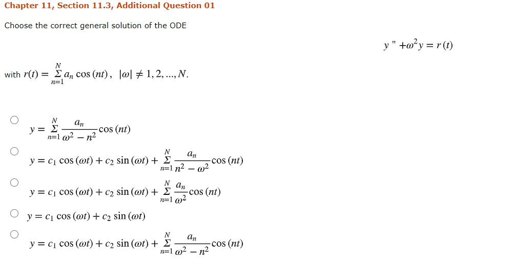 Solved Chapter 11, Section 11.3, Additional Question 01 | Chegg.com