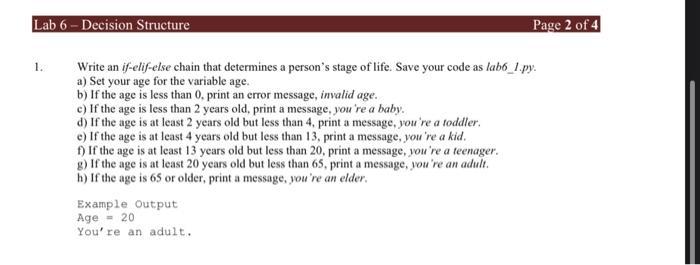 Solved Write an if-elif-else chain that determines a | Chegg.com