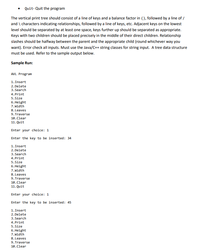 Solved 3. Write a menu-driven program to illustrate the use | Chegg.com