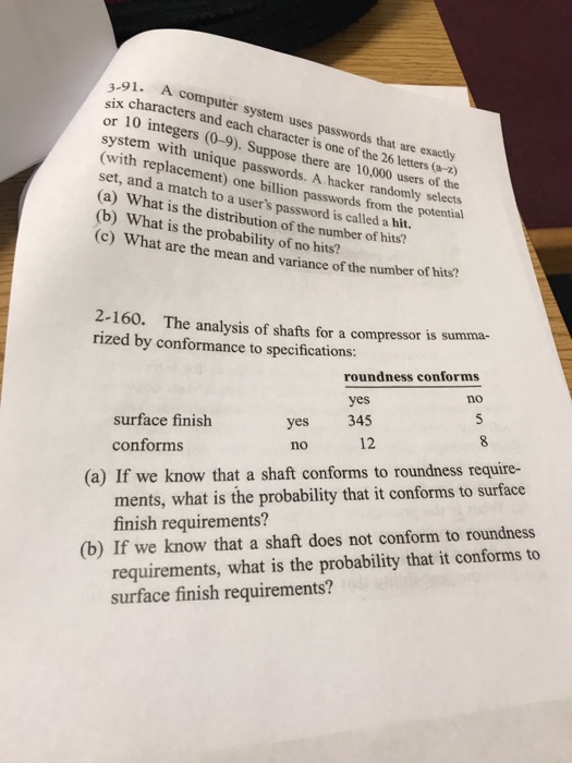 Solved A computer system uses passwords that are six | Chegg.com