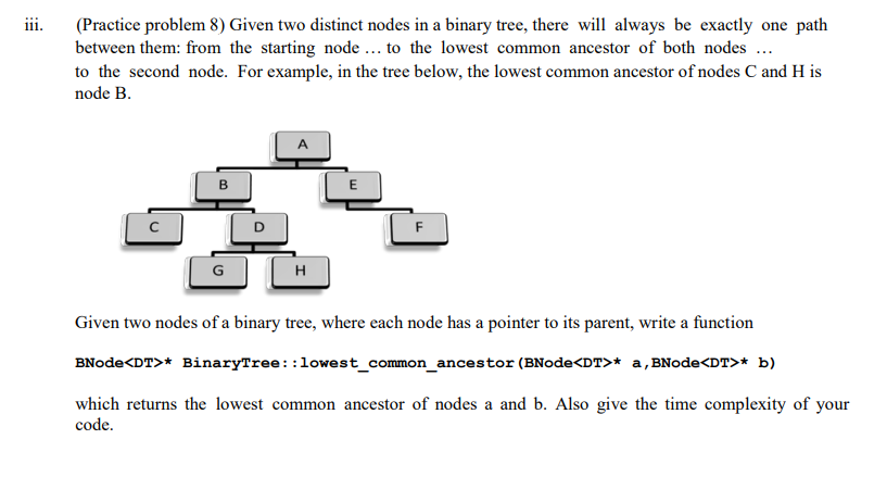 Solved iii. (Practice problem 8) Given two distinct nodes in | Chegg.com