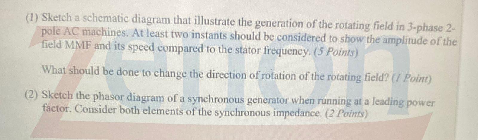 Solved (1) Sketch a schematic diagram that illustrate the | Chegg.com