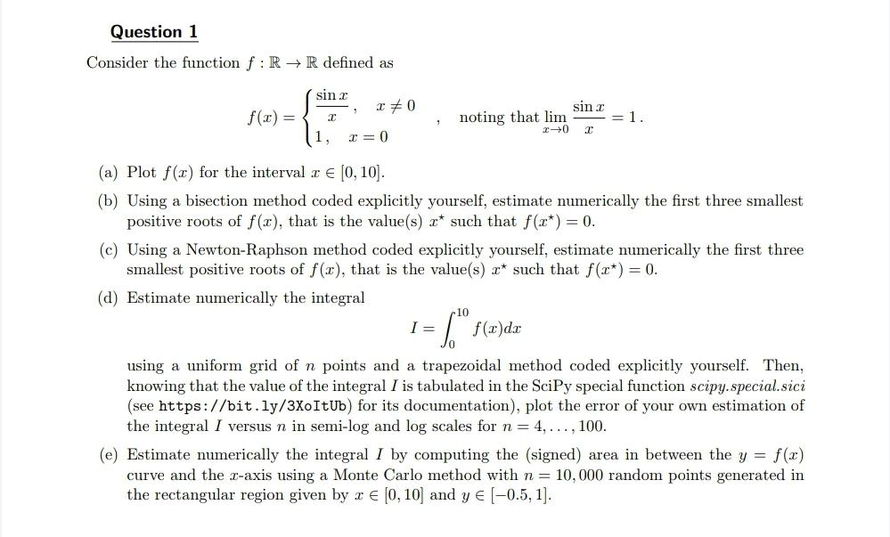 Solved Consider The Function Fr→r Defined As 
