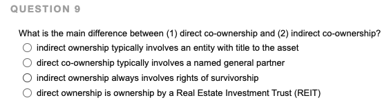 Solved QUESTION 9 What is the main difference between (1) | Chegg.com