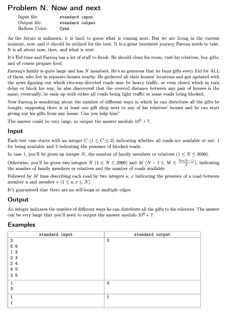 Solved Problem N. Now and next As the future is unknown, it | Chegg.com