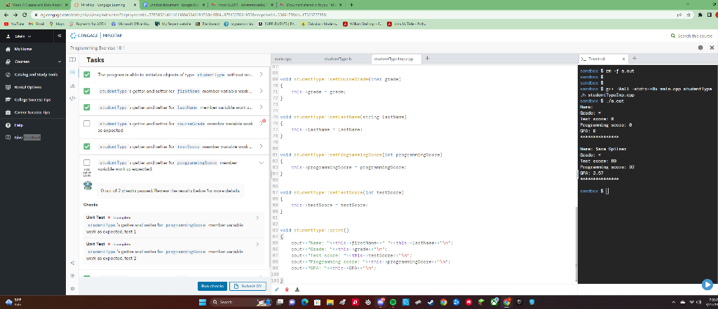 Solved Chapter 9 defined the struct studentType to implement | Chegg.com