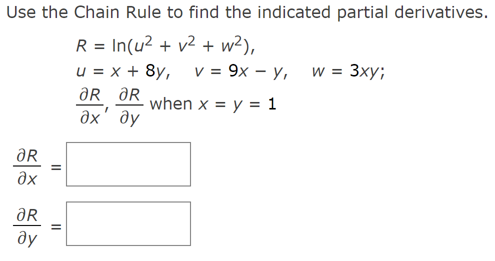 Solved Use the Chain Rule to find the indicated partial | Chegg.com