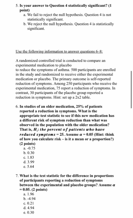 Solved Use the following information to answer questions | Chegg.com