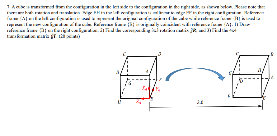 Solved 1. Reference frame {B} is described with respect to | Chegg.com