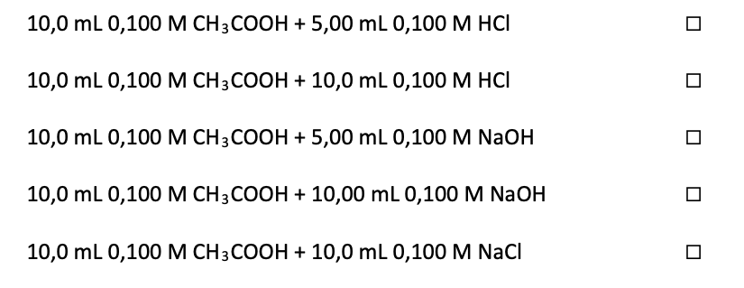 Solved Which of the following mixtures forms a buffer | Chegg.com