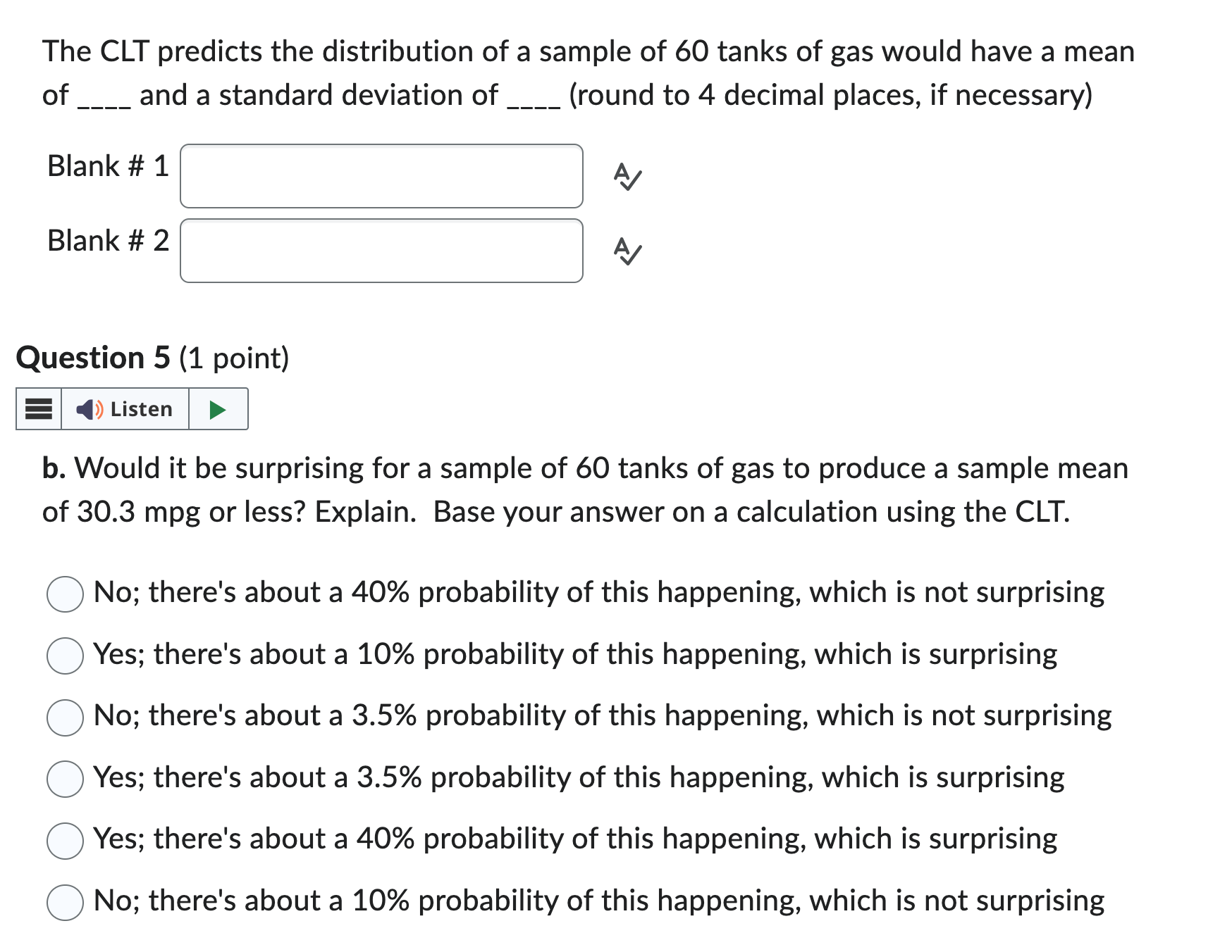 Solved The CLT predicts the distribution of a sample of 60 | Chegg.com