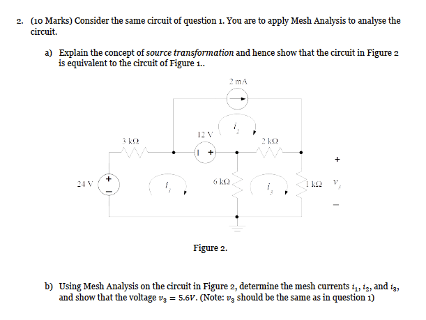 Solved (10 Marks) Consider the same circuit of question 1. | Chegg.com Solved (10 Marks) Consider the same circuit of question 1. | Chegg.com