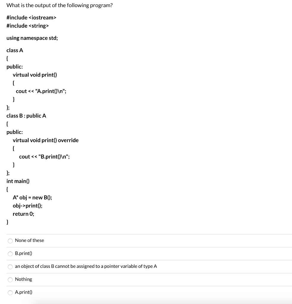 Solved If a base class has a non-virtual member function | Chegg.com