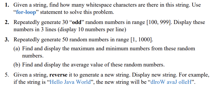Solved 1. Given a string, find how many whitespace | Chegg.com