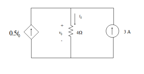 Solved Calculate the values of i0 and v0 in the circuit | Chegg.com