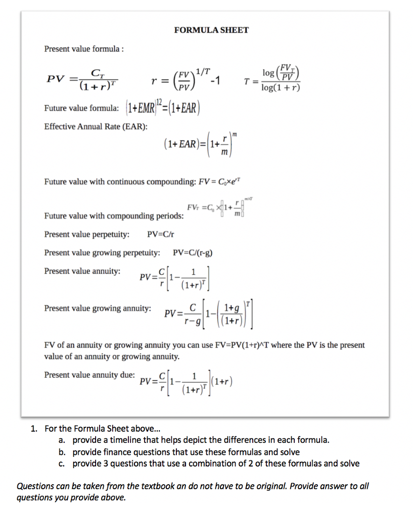 Logarithm Formula Sheet