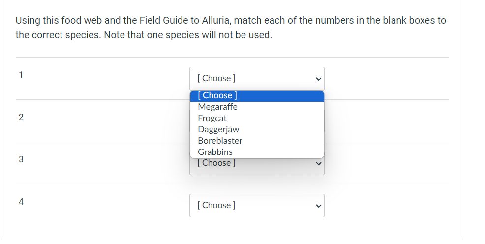 Solved The food web below depicts the flow of energy between | Chegg.com