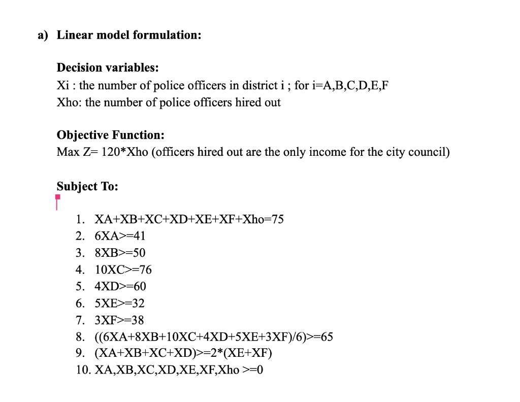 Solved please solve this using lingo program show the sets, | Chegg.com